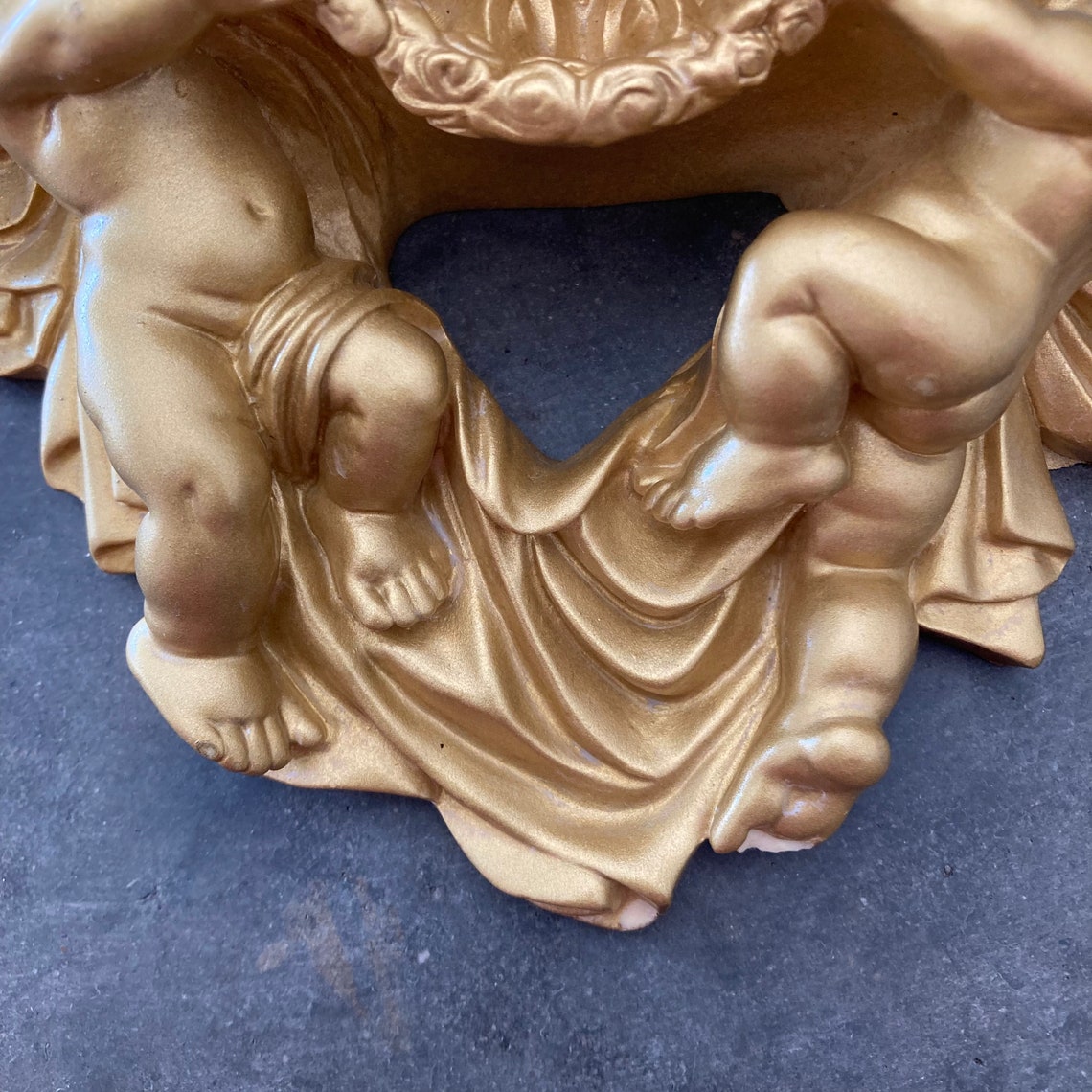 Vintage Gold Gilt Cherub Wall Decor Gold Gilt Angel Pair Wall - Etsy