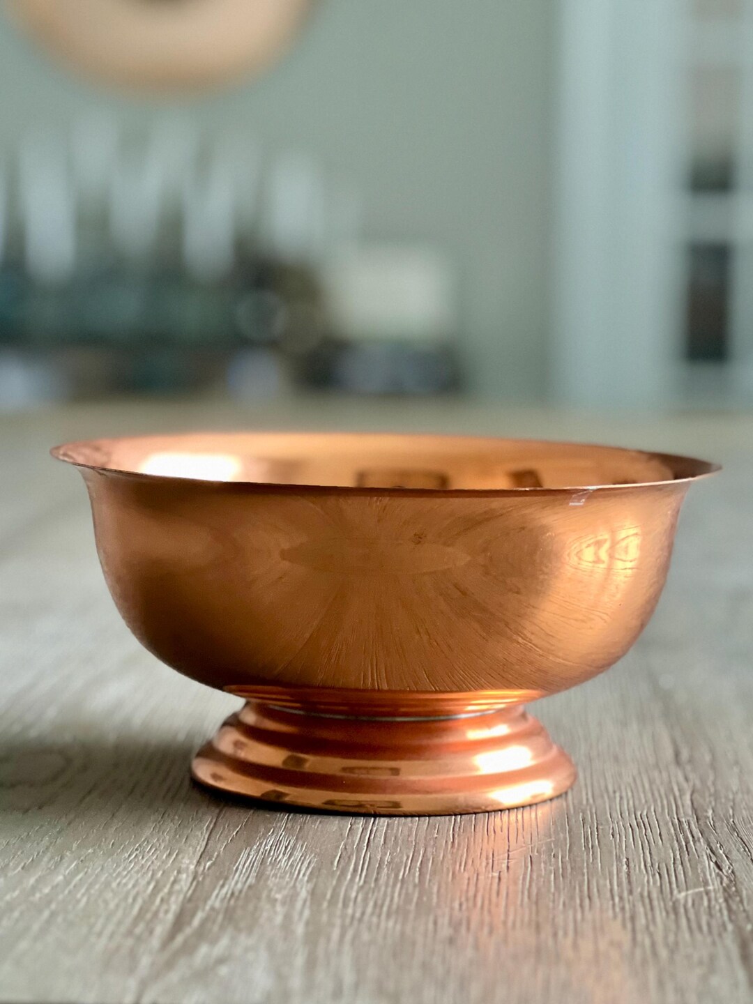 Vintage Copper Paul Revere Bowl Footed Copper Fruit Bowl Vintage Copper ...