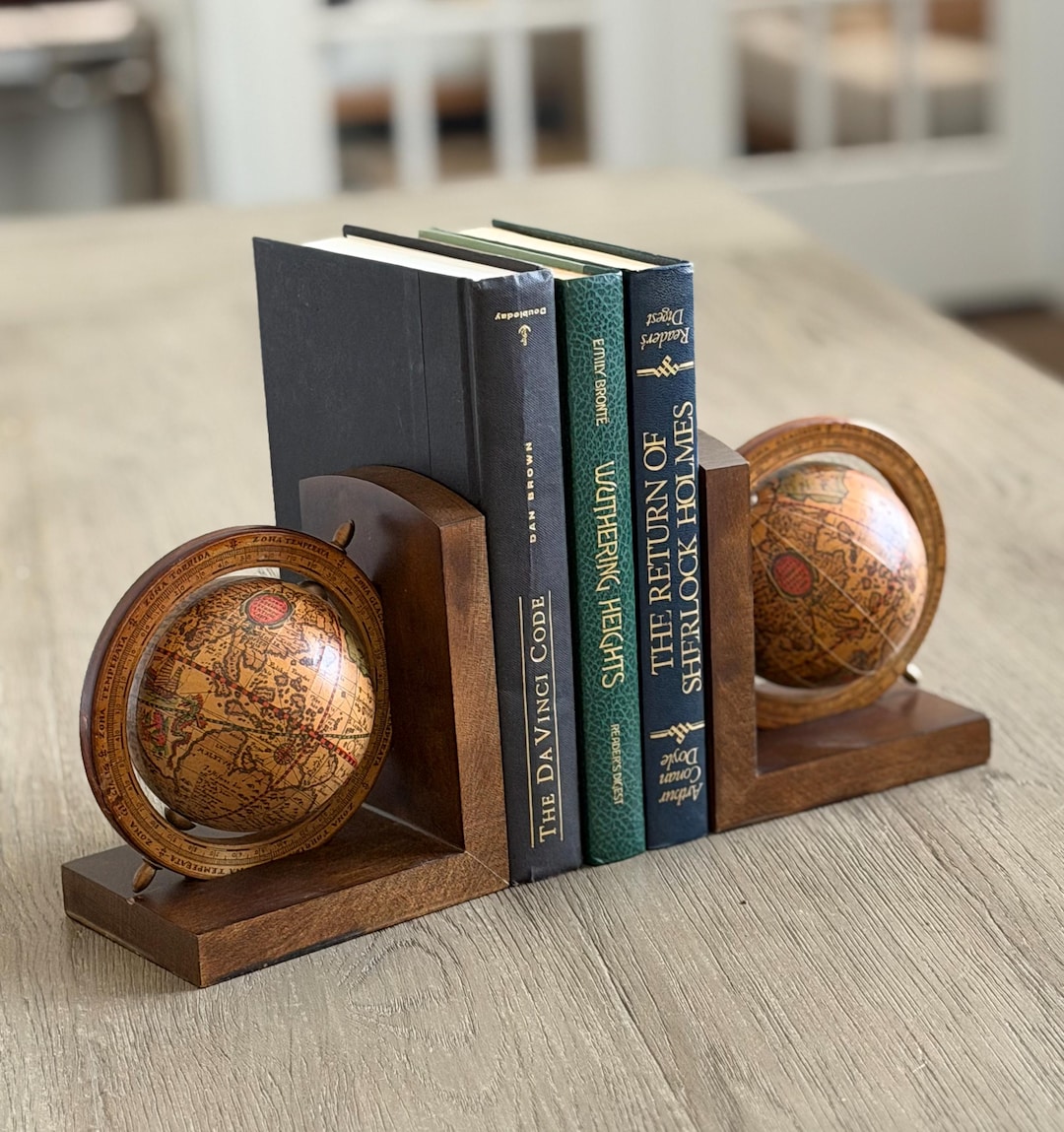 Vintage Italian Globe Bookends Old World Mid-century Desk Decor ...