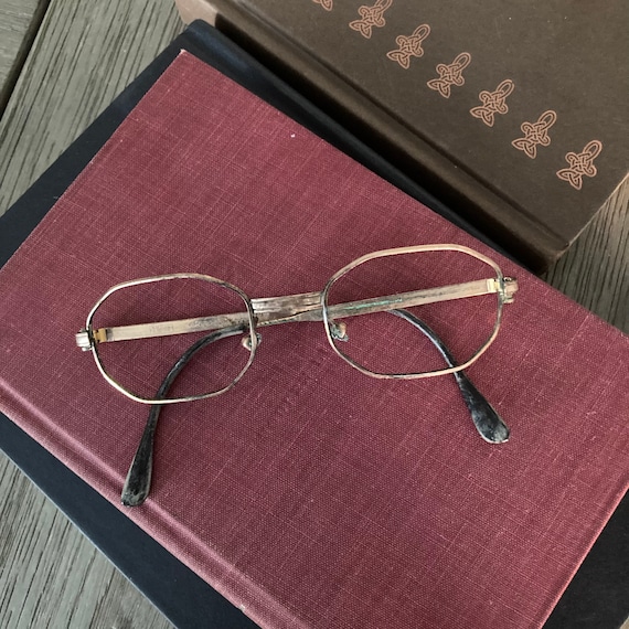 Vintage Gold Eyeglasses Gold Octagon Genuine 12 Carat Gem