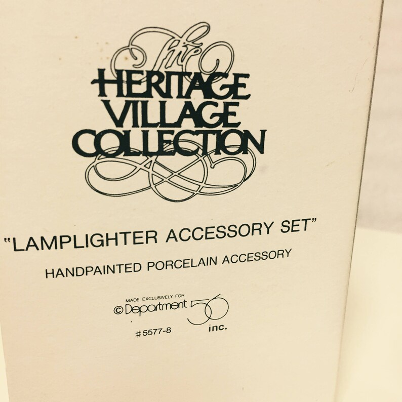 Dickens Village Lamplighter With Lamp Accessory Set Department Etsy