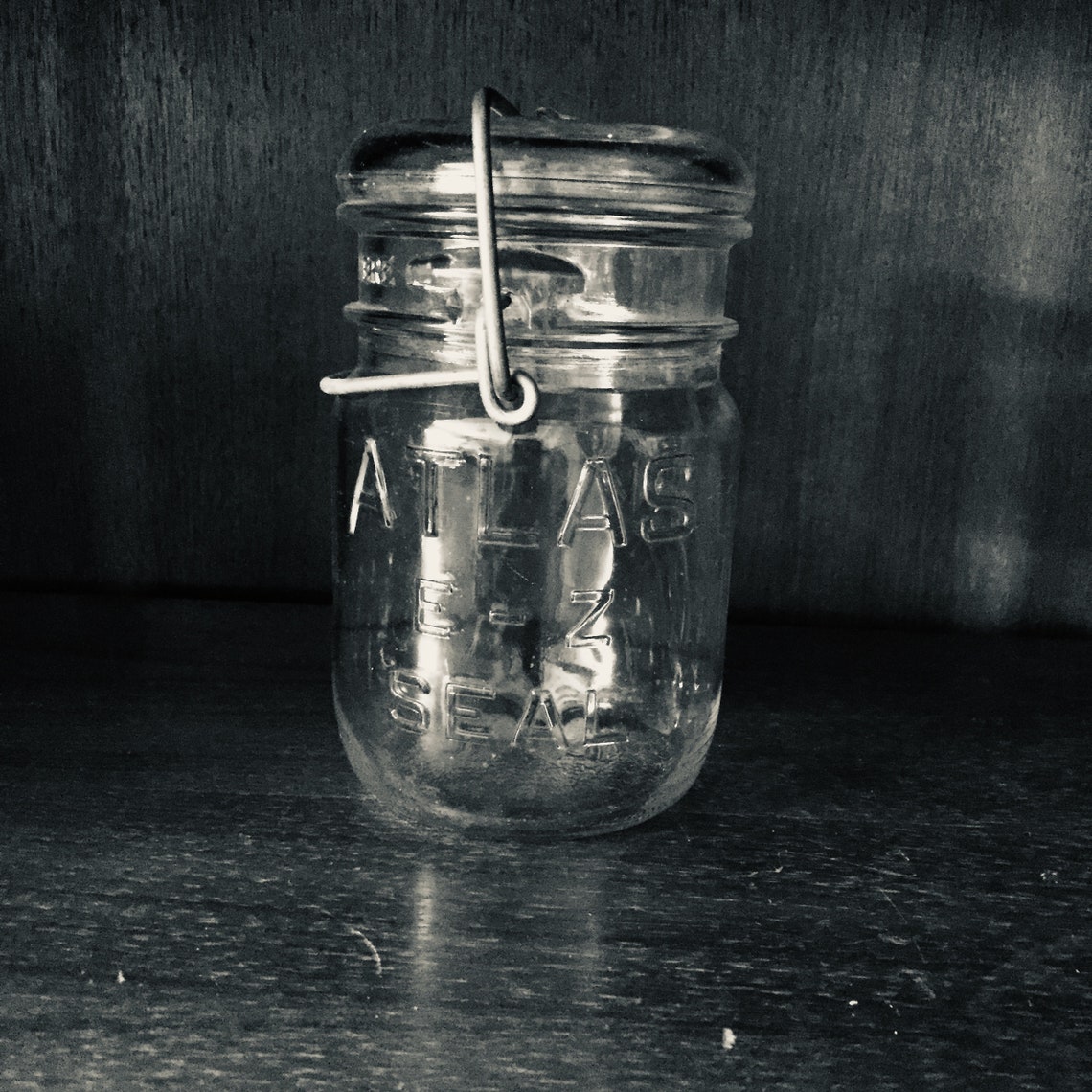 Vintage Ball Atlas Pint Jar: Clear Glass Canning Jar With Wire Bail - Etsy