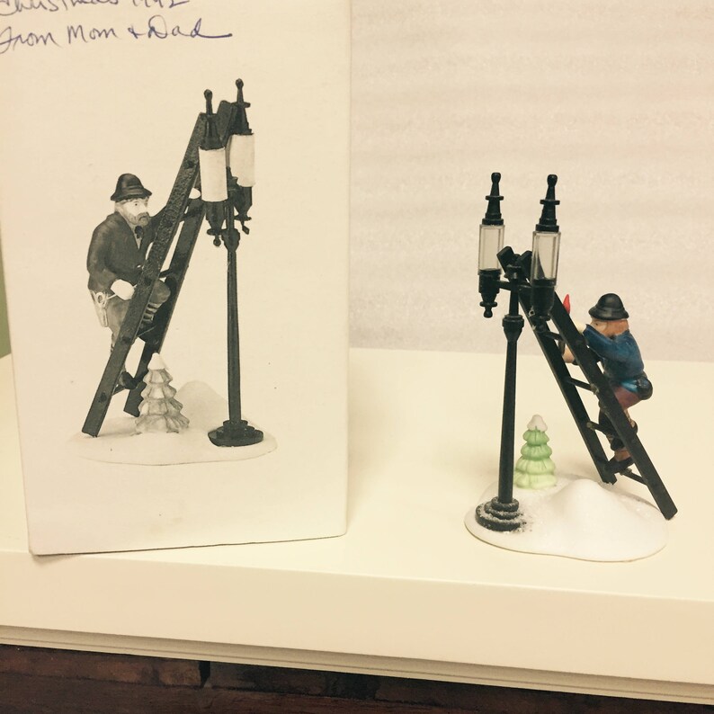 Dickens Village Lamplighter With Lamp Accessory Set Department Etsy