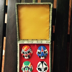 Chinese Opera Masks Miniature Chinese Opera Facial Make up Masks Red ...