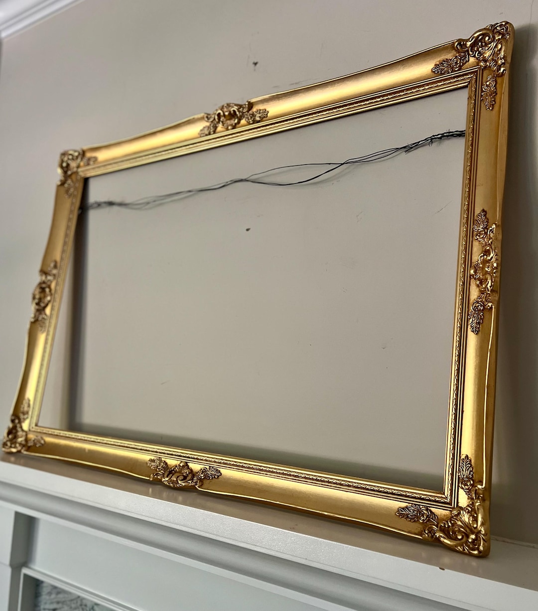 Gold Gilt Frame Large Gold Wood Wall Art Frame Ornately Carved Gold ...