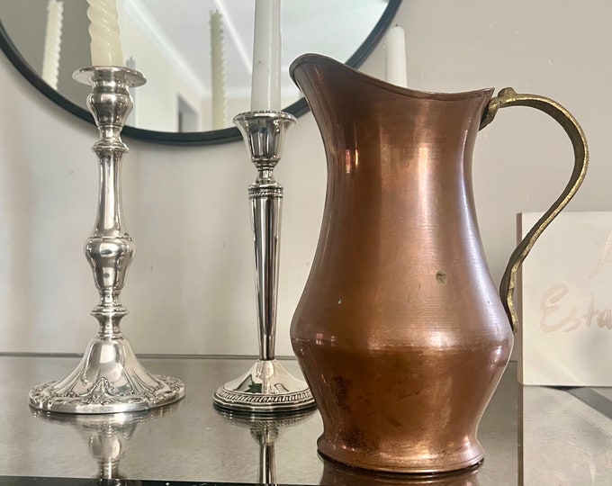 Vintage Copper Solid Copper Pot 100% Unlined Copper Jug / Pitcher ...