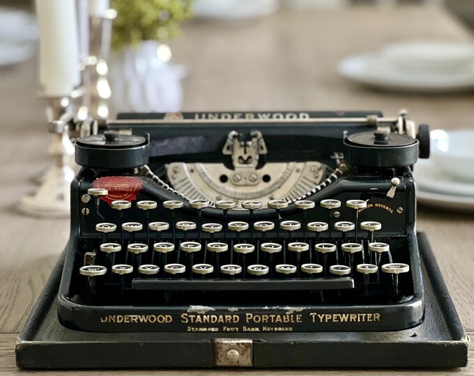 Antique Typewriter 1927 Underwood Standard 4 Bank Keyboard Portable ...