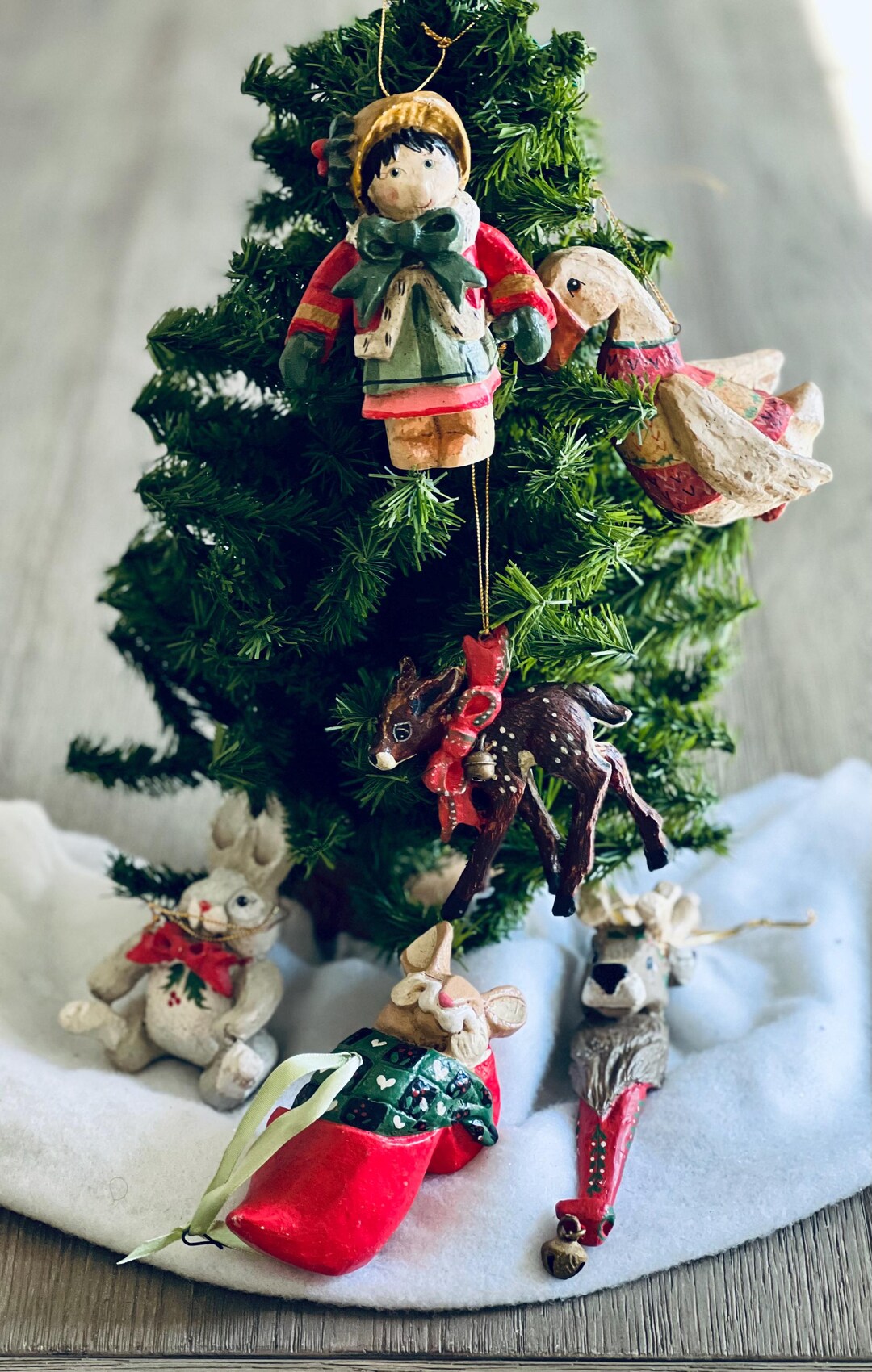 Vintage House of Hatten Christmas Ornaments Artist Denise Calla Hand ...