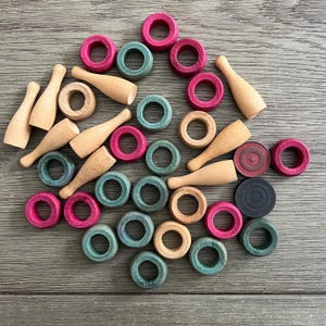 Antique Wooden Carrom Board Game Rare All Wooden Rings and Pins Double ...