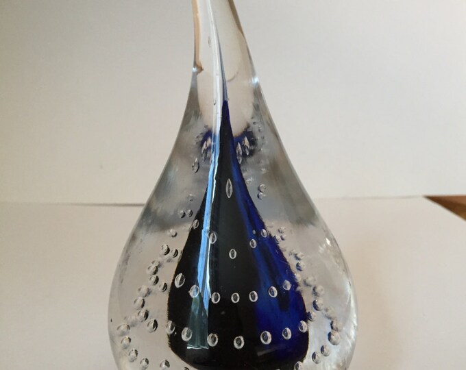 Vintage Paper Weight Jablonski Art Glass Water Drop Tear Drop Shape - Etsy