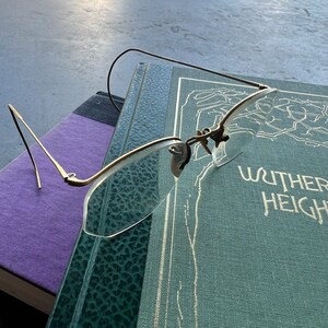 Vintage Gold Frameless Hexagonal Glasses Antique Reading Glasses True Vintage American Optics ...