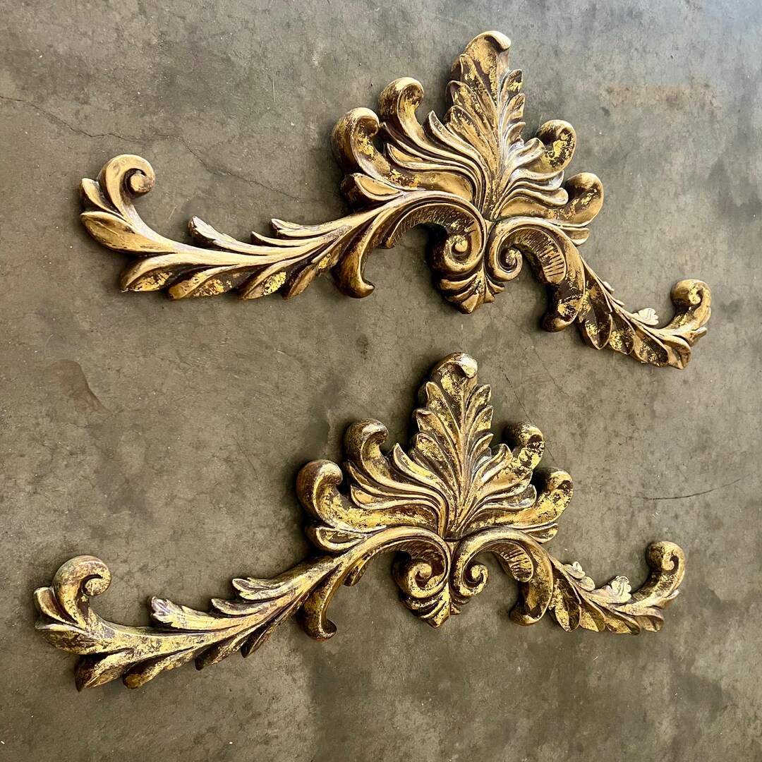 Vintage Gold Gilt Wall Trim Set: Italian Florentine Hollywood Regency ...