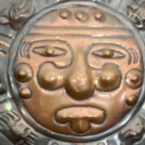 Copper Mayan Aztec Calendar Wall Art 12” Copper Religious Calendar ...