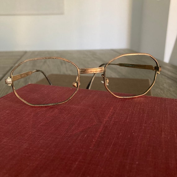 Vintage Gold Eyeglasses Gold Octagon Genuine 12 Carat… - Gem