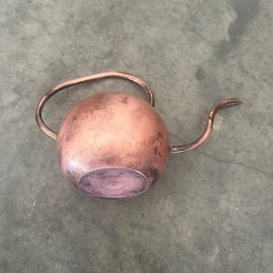 Antique Watering Can / Squat Tea Kettle Long Slim Curved Spout & Handle ...