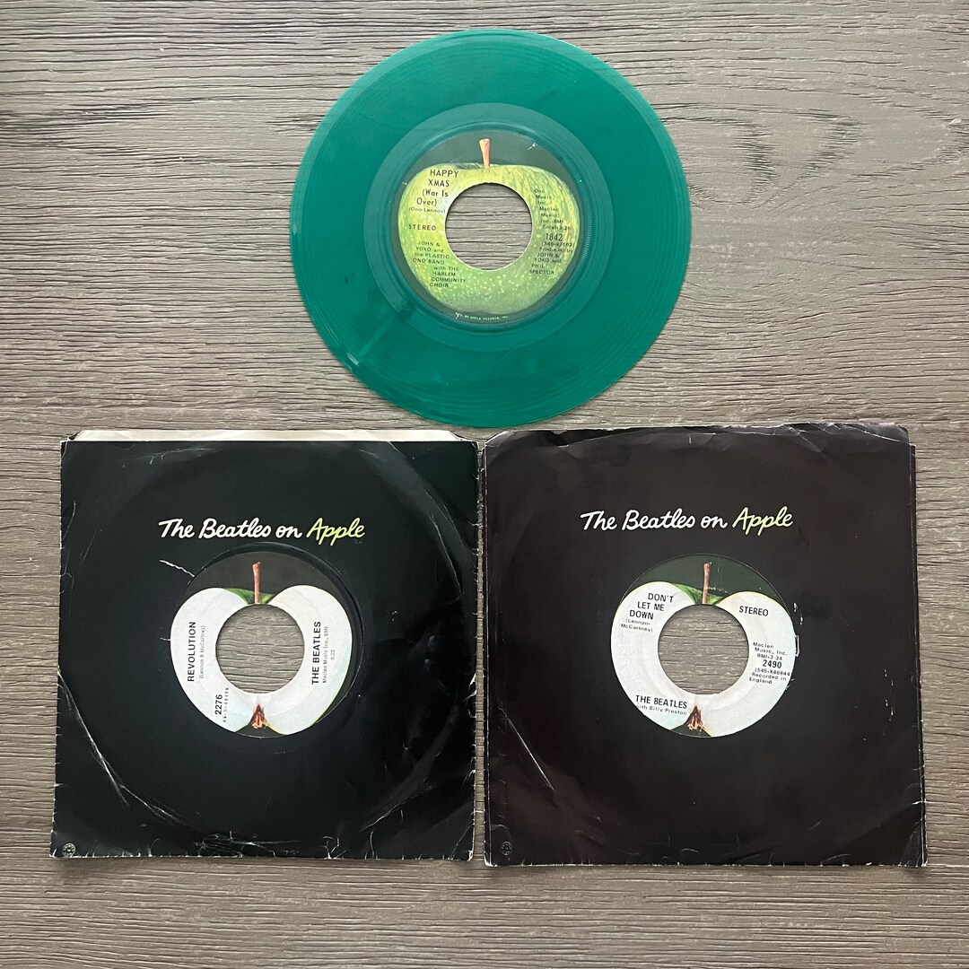 Beatles Vinyl Set of 3 Beatles on Apple Records 1842 Snow is Falling ...