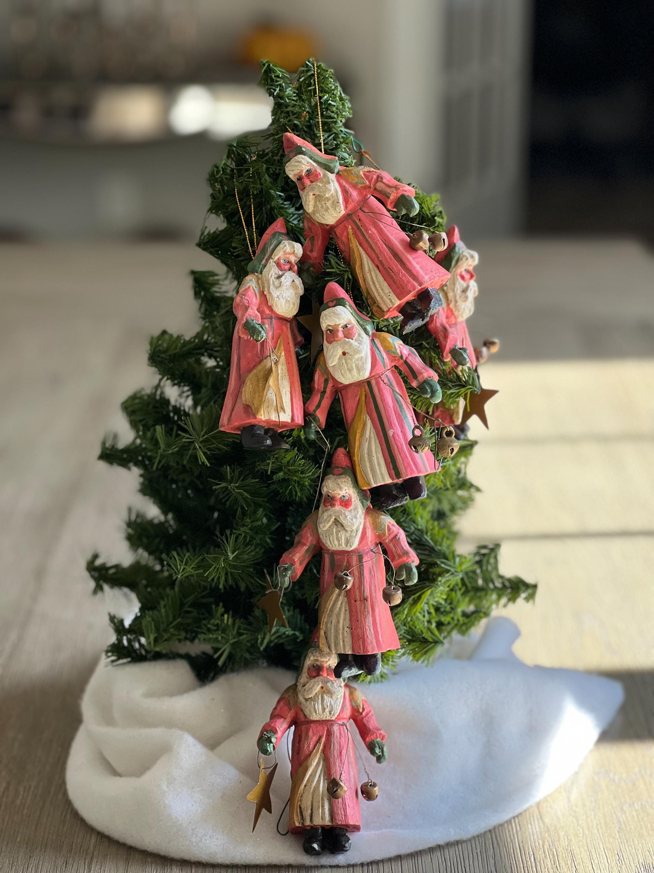 Vintage House of Hatten Santa Christmas Ornaments – Collectible Denise ...
