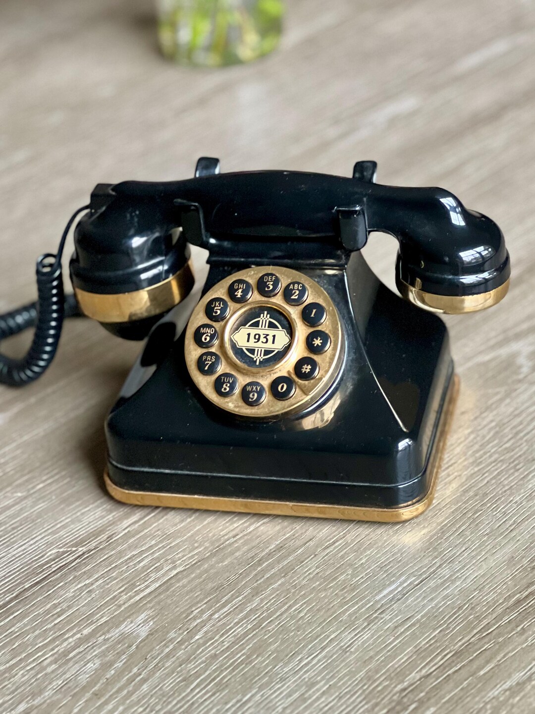 Vintage Thomas Collectors Edition Telephone Black & Gold Push Button ...