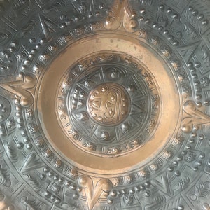 Copper Mayan Aztec Calendar Wall Art 12 Copper Religious Calendar Plate ...