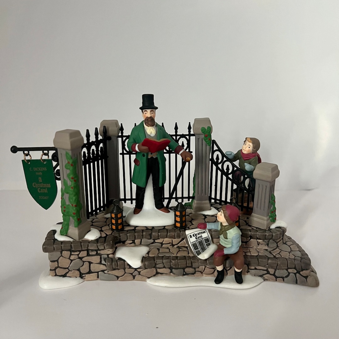 Dept 56 Christmas Carol Reading by Charles Dickens Porcelain Figurines ...