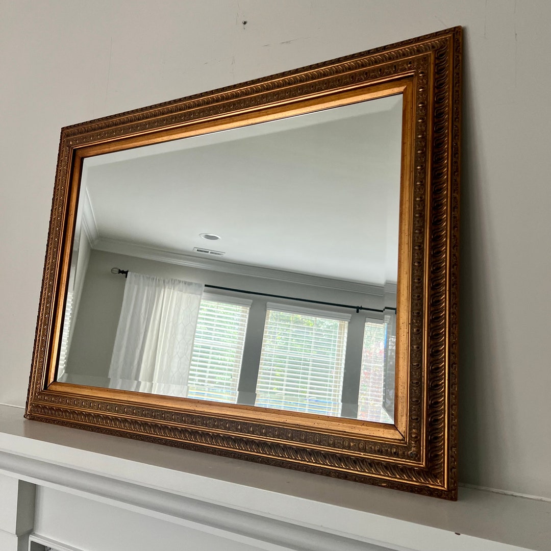 Gold Gilt Mirror 44x 32 Large Rectangular Gold Gilt Mirror Simple ...