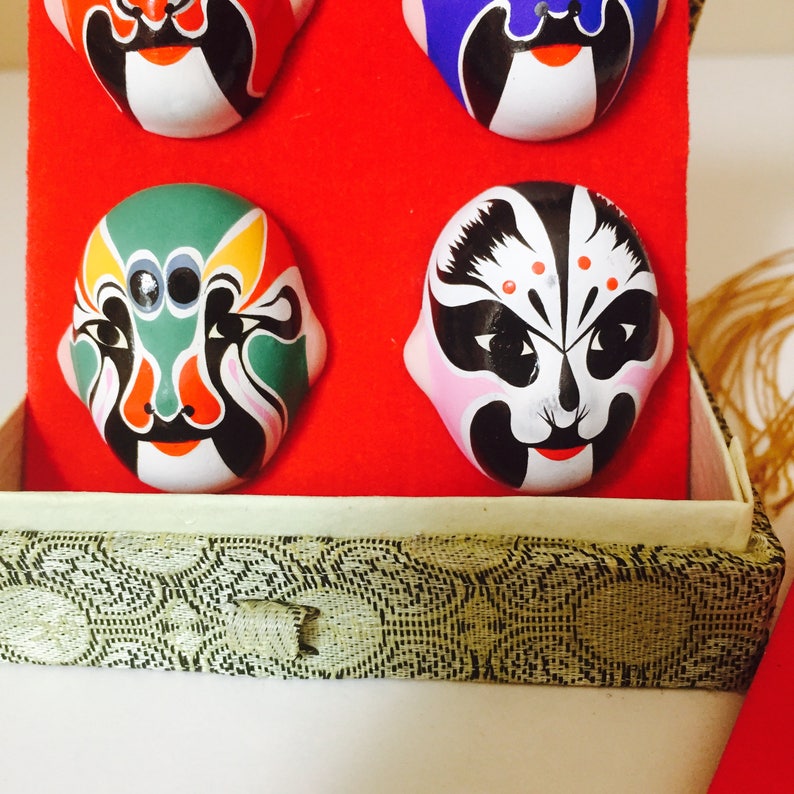Chinese Opera Masks Miniature Chinese Opera Facial Make up - Etsy