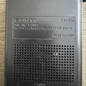 Sony Handheld Radio FM AM 2 Band Receiver Model ICF S14 Small Portable ...