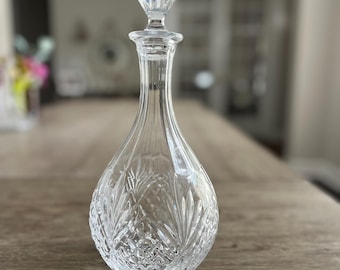 Crystal Decanter Diamond Pattern Heavy Square Decanter Collectible ...