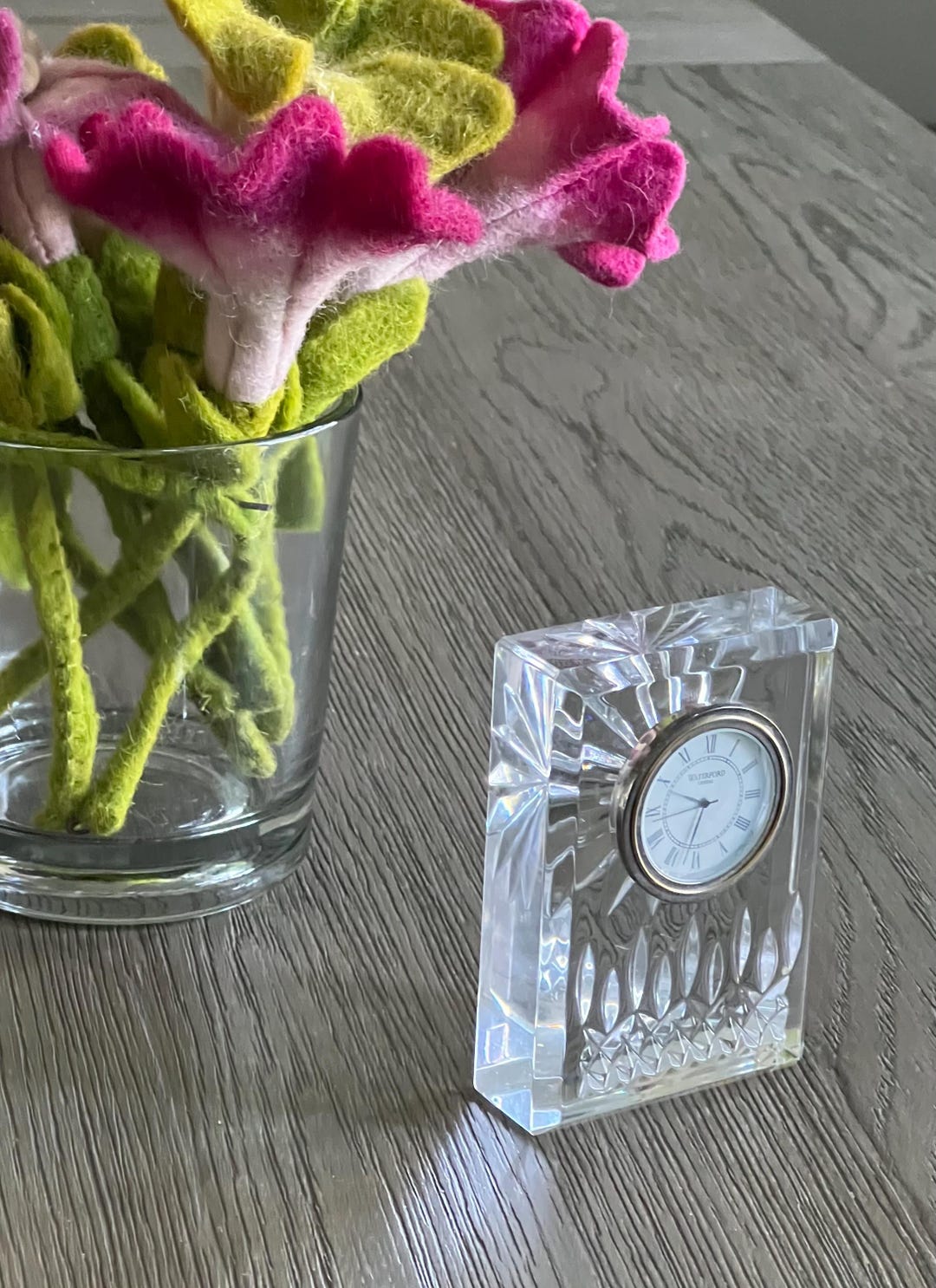 Vintage Waterford Crystal Clock: Lismore Pattern, Roman Numerals - Etsy