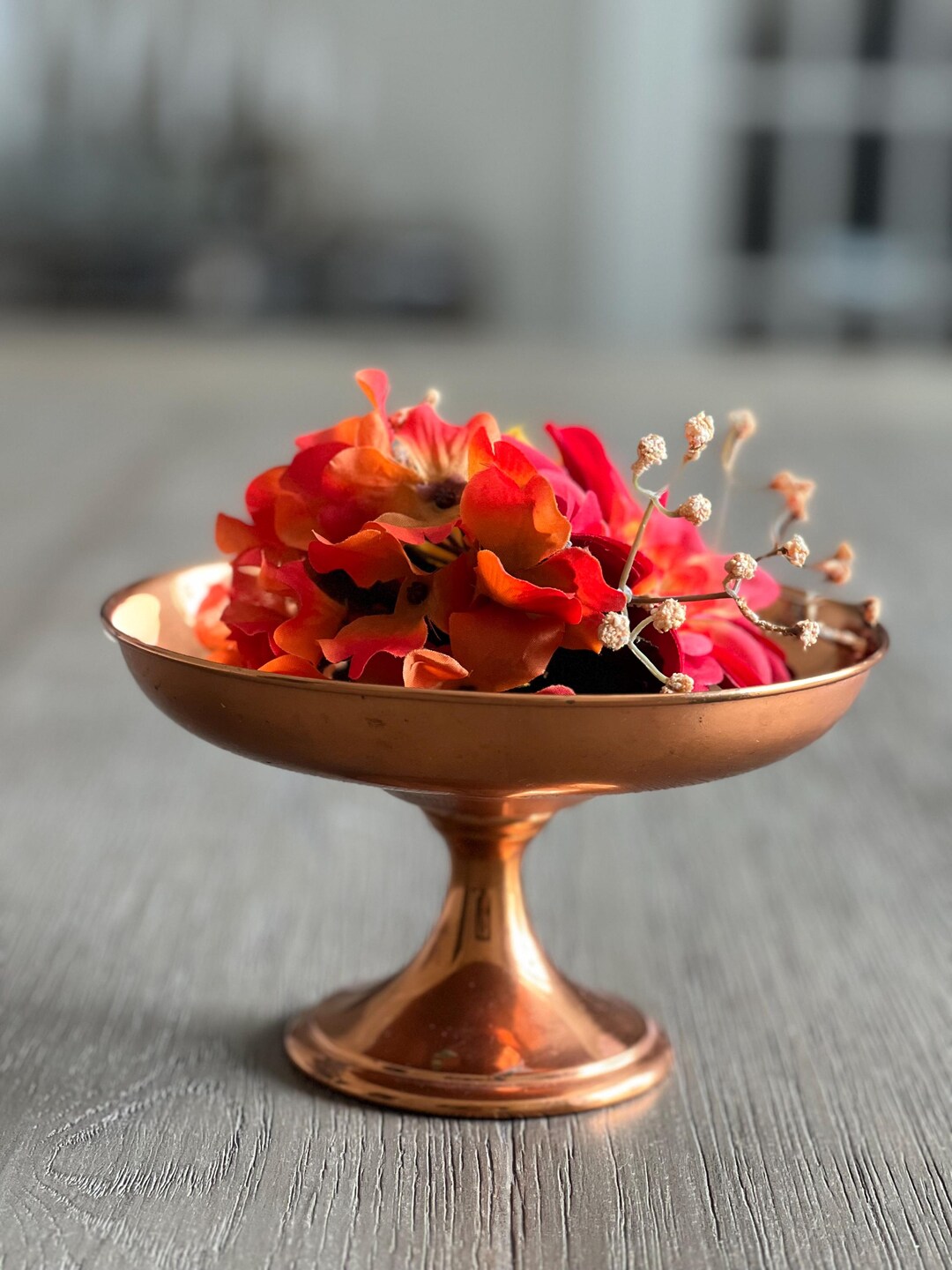 Vintage Solid Copper Compote Copper Pedestal Dish Copper Candy Dish ...