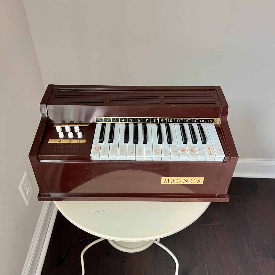Vintage Magnus Model 300 Table Top Electric Cord Organ Working Made in ...