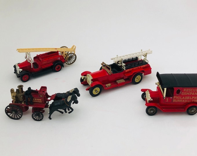 Vintage Die Cast Fire Truck Collection Rolls Royce London Fire Brigade ...