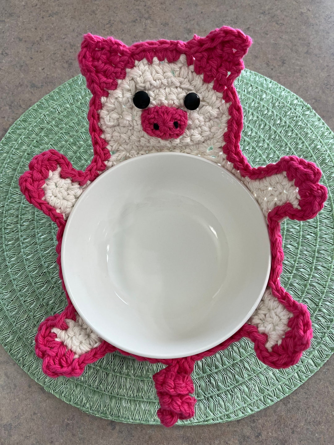 PATTERN for Crochet Piggy Bowl Cozy - Etsy