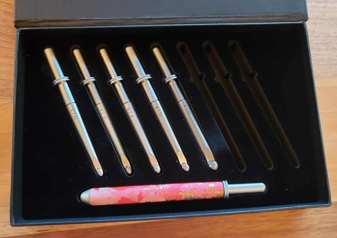 Interchangeable Crochet Hook Set, Polymer Clay Crochet Hook, Crochet ...