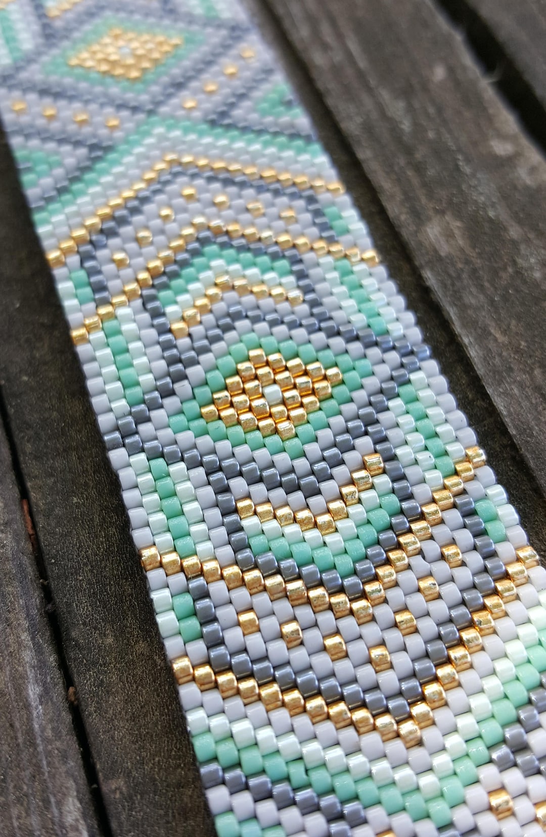 Minty Goodness Odd-count Peyote Stitch Pattern - Etsy