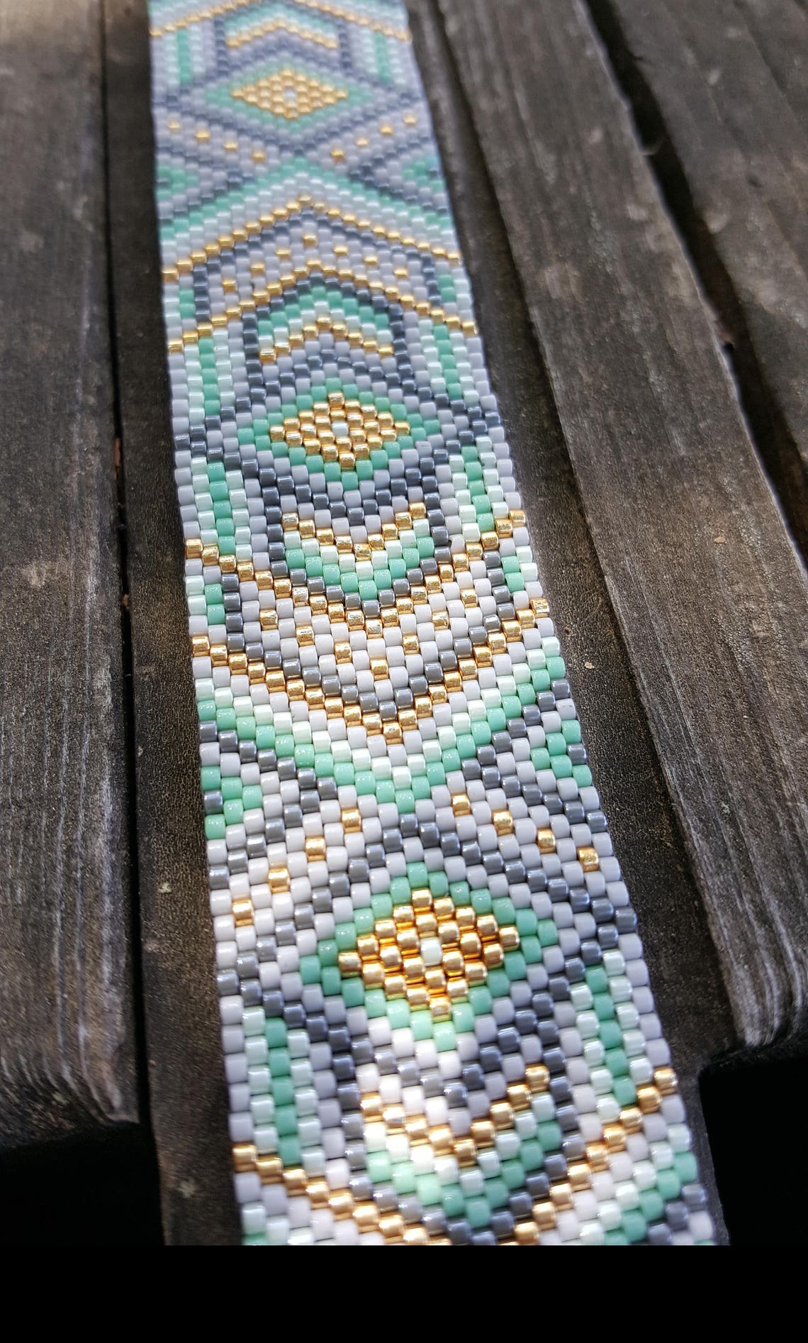 Minty Goodness Odd-count Peyote Stitch Pattern - Etsy