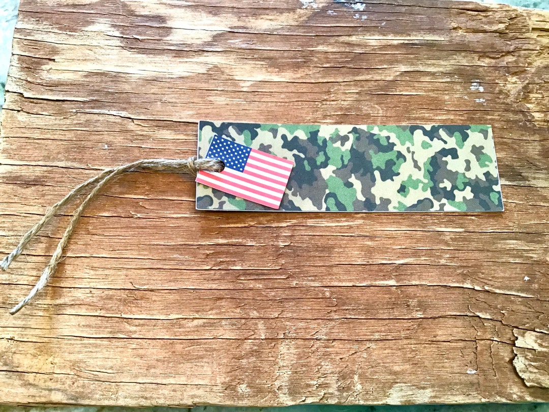 Military Camo Tags Bookmarks Ornaments - Etsy