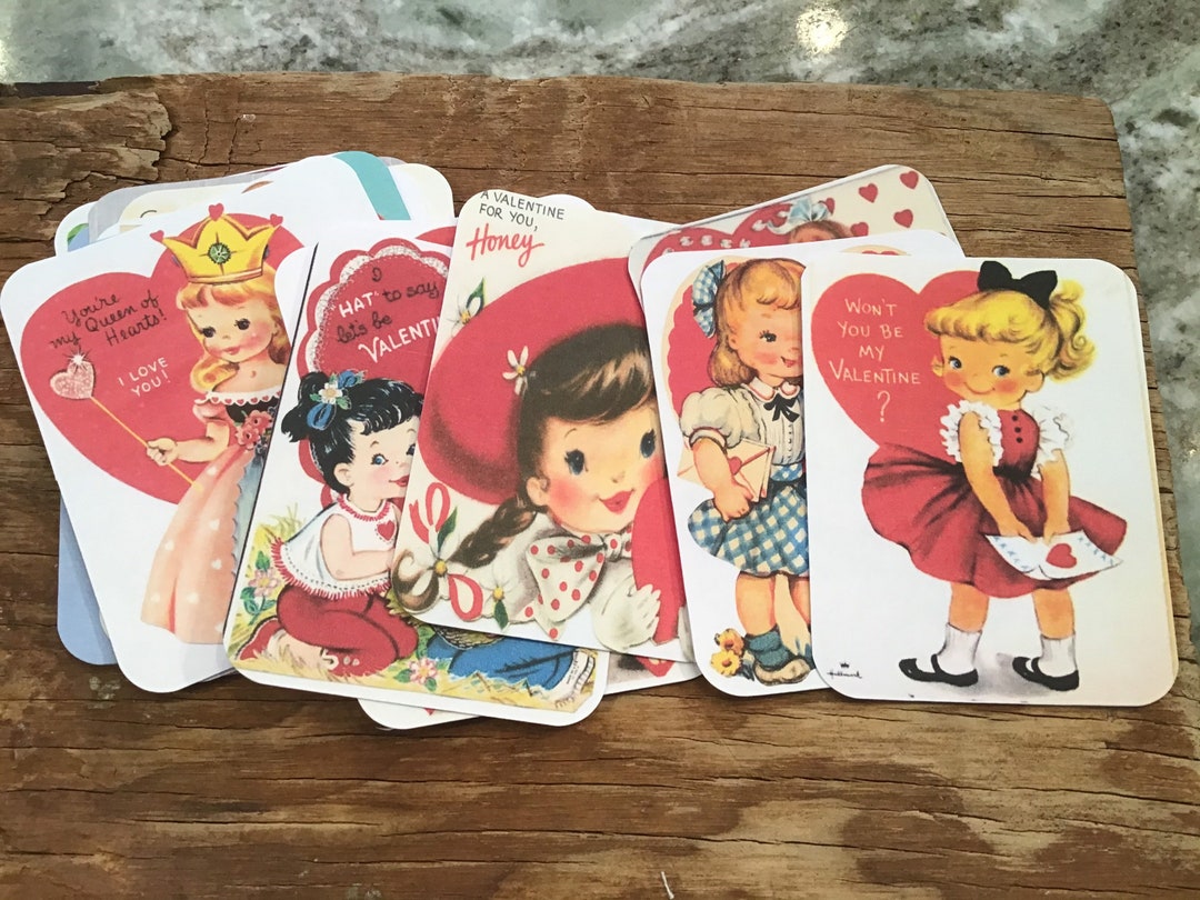 Vintage Inspired Retro Valentines Cut Outs Die Cuts Planner Cards - Etsy