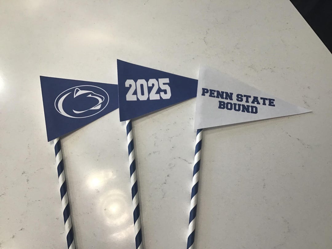 Penn State Bound Graduation Tailgate Party Pennants Flags Props Cake ...