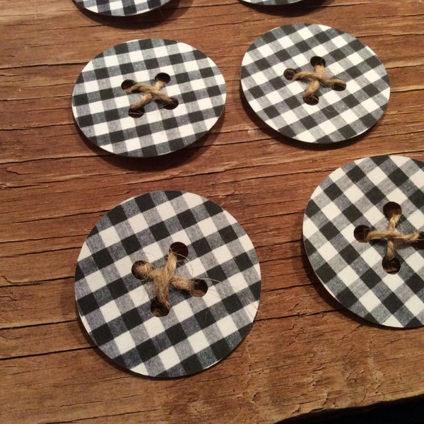 Plaid Buttons - Etsy