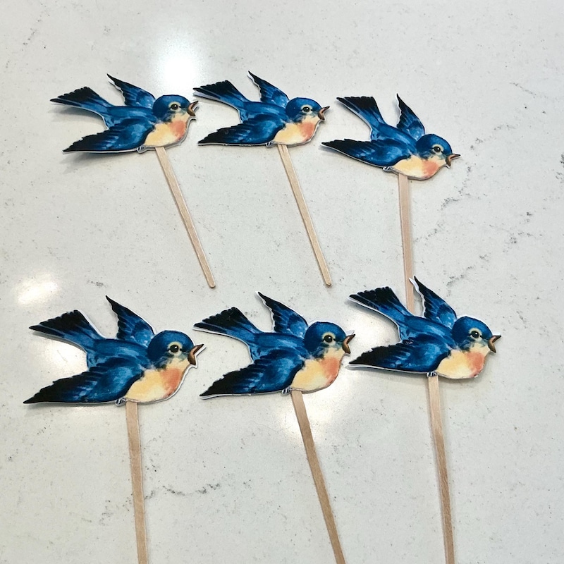 Bluebird Cake Decorations - Etsy