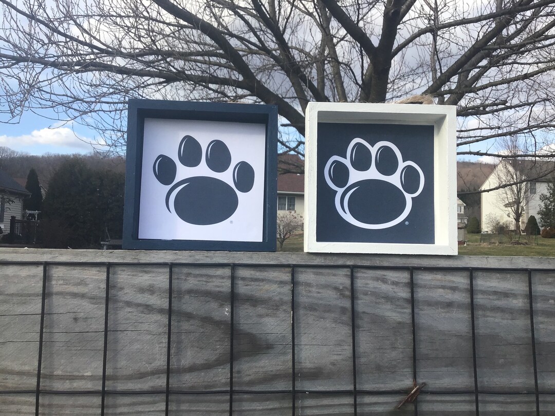Penn State University Paw Print Signs Tier Tray Small Shelf Sitters ...