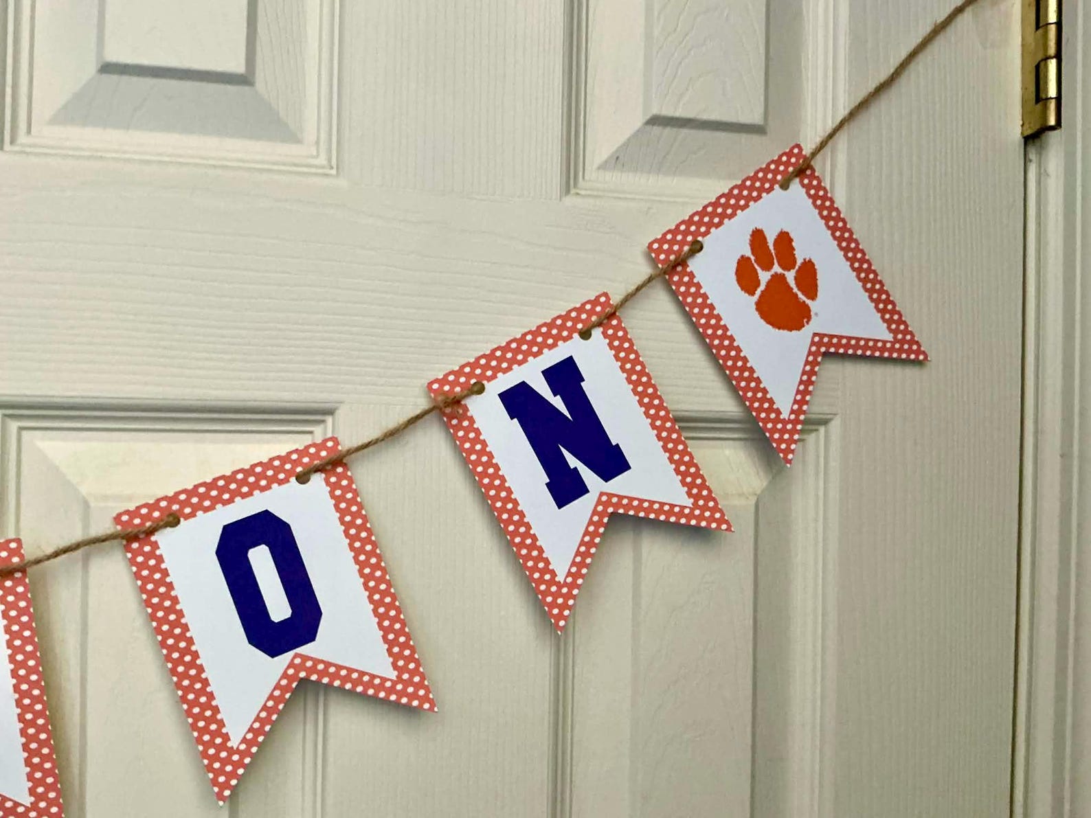 Clemson Bound Banner Garland. Officially Licensed - Etsy