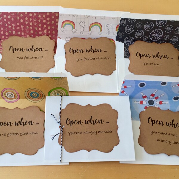 Open When Cards - Etsy