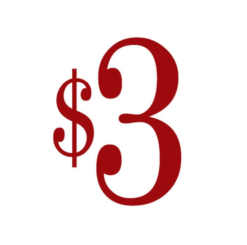 3 Dollar Extra Charge - Etsy