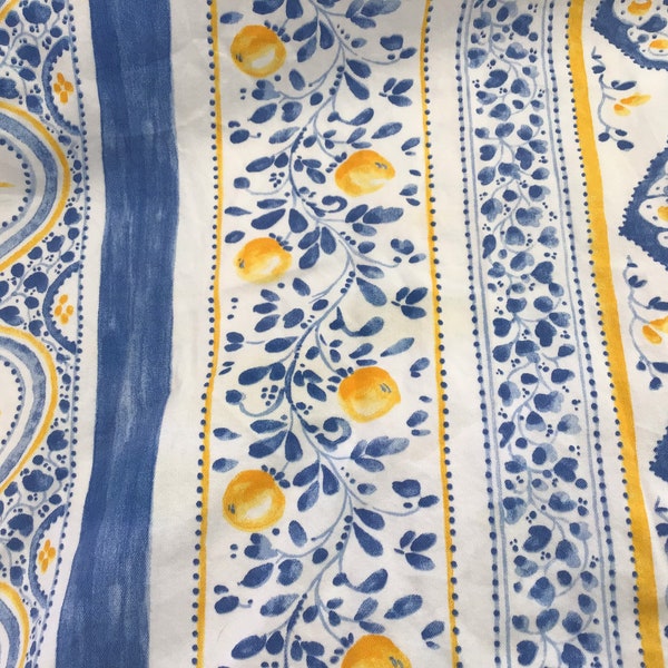 Blue Yellow Fabric - Etsy