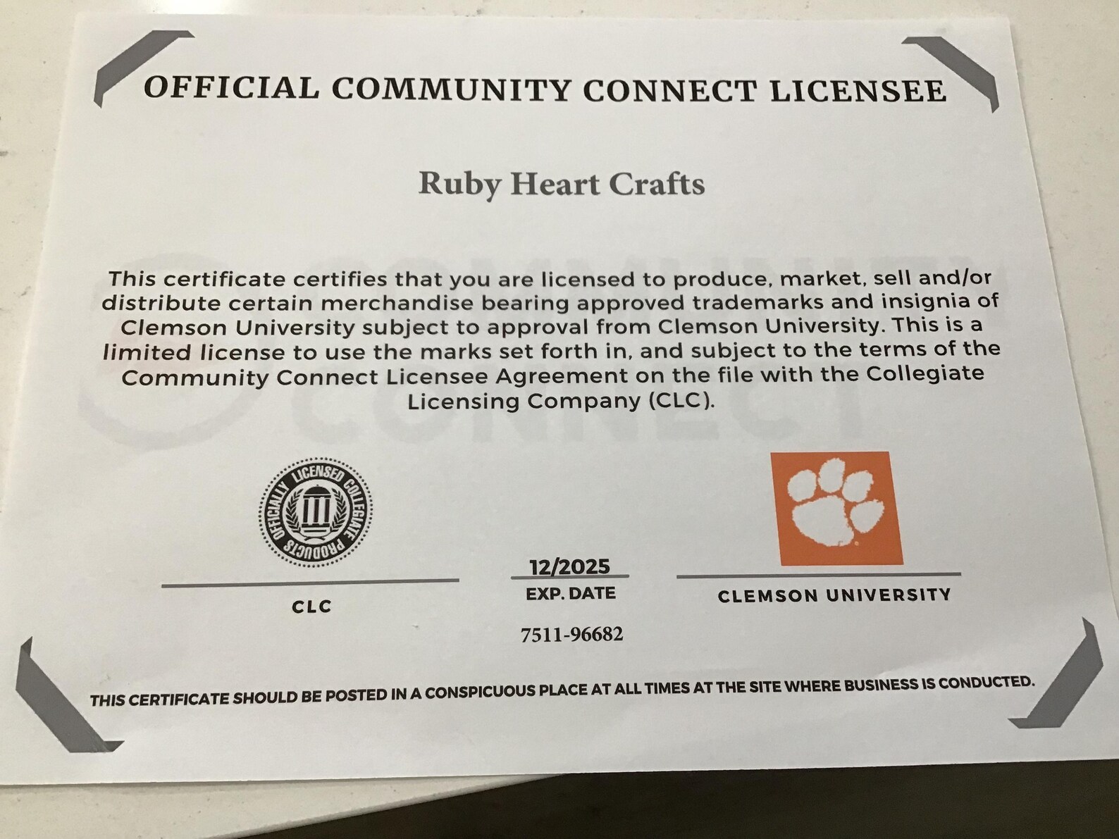 Clemson Bound Banner Garland. Officially Licensed - Etsy