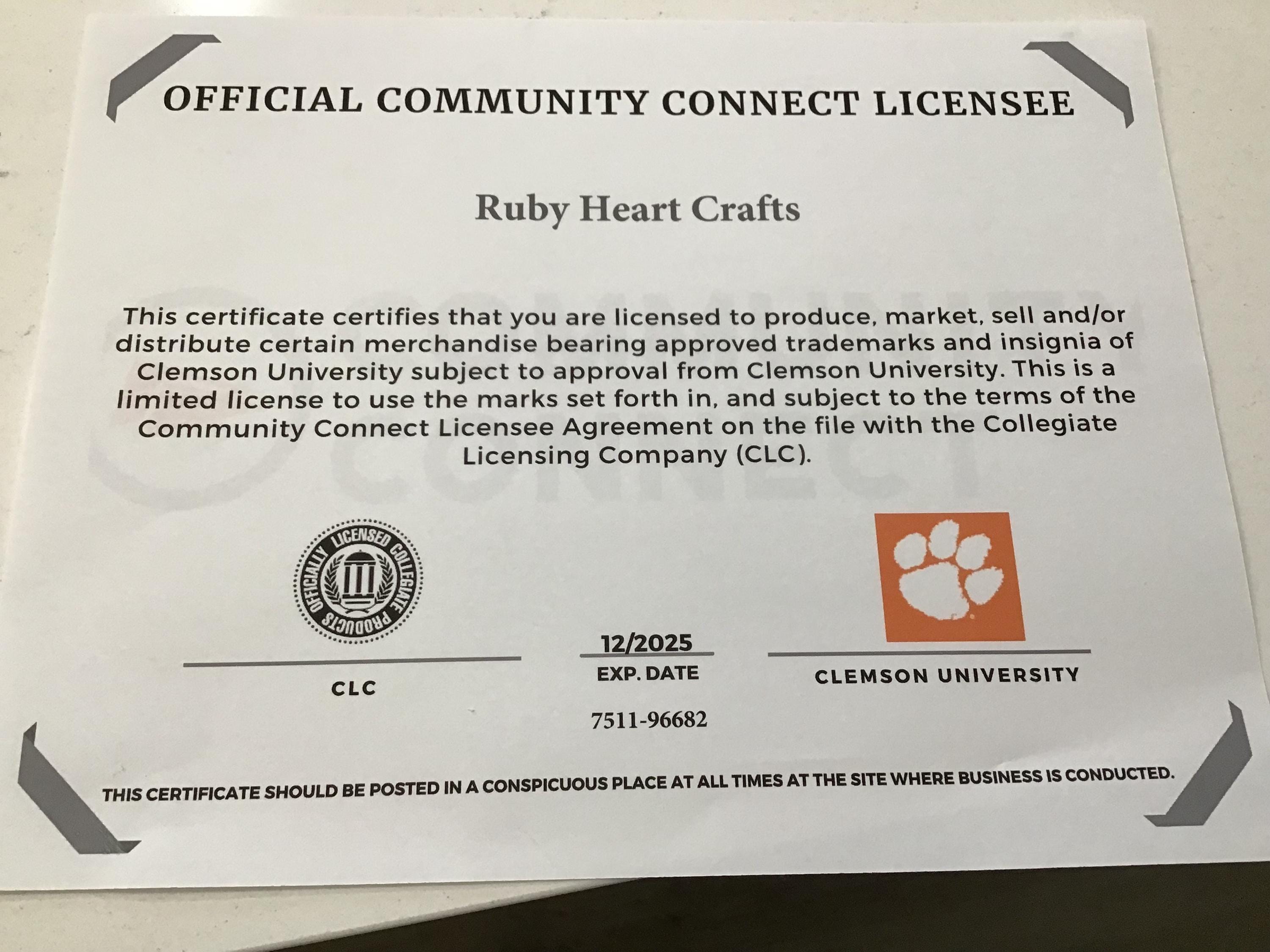 Clemson Bound Banner Garland. Officially Licensed - Etsy