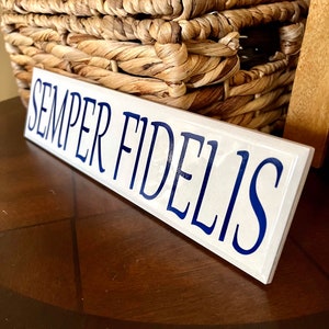 Semper Fidelis USMC Marines Sign Tile - Etsy