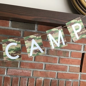 Military Party Boot Camp Paper Garland Banner - Etsy